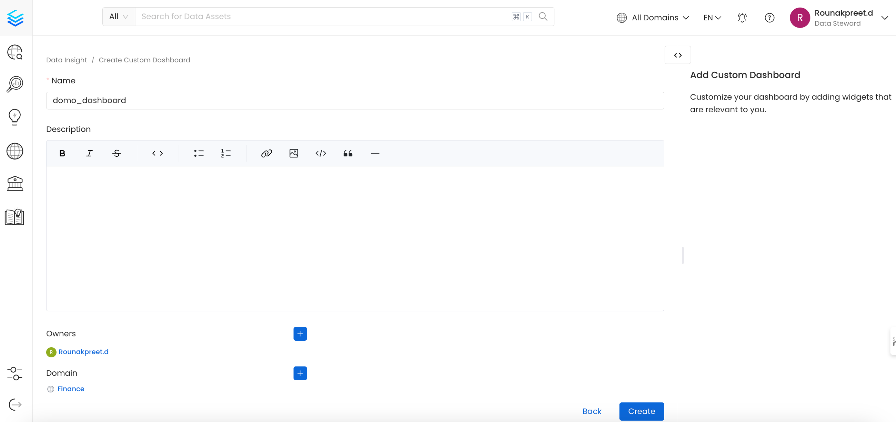 Custom Data Insight Dashboards